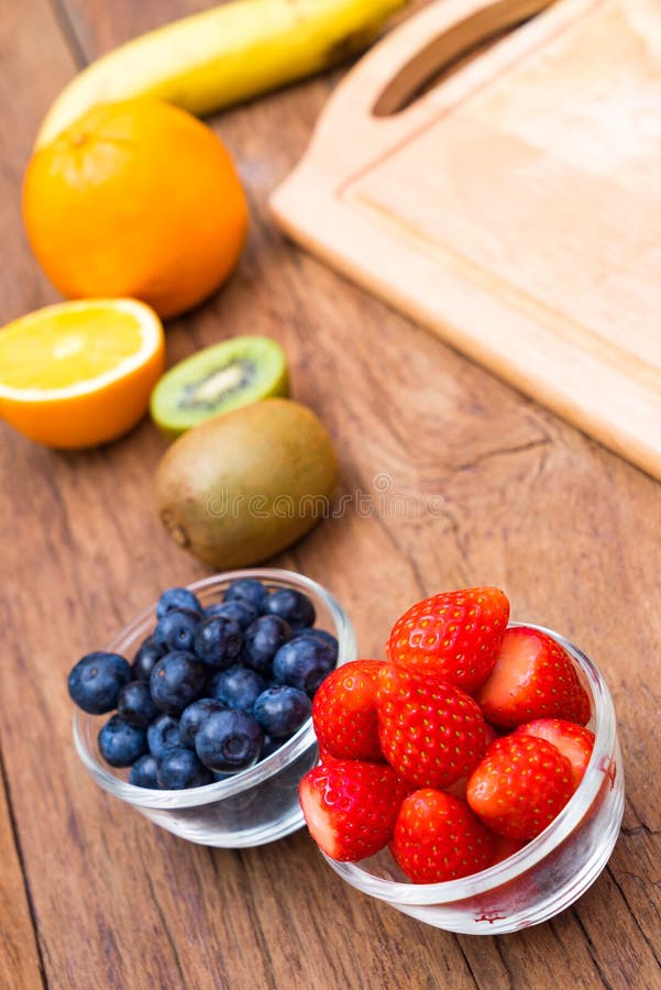 Various Fruit Contains Berry Type, on the Table Stock Photo - Image of ...