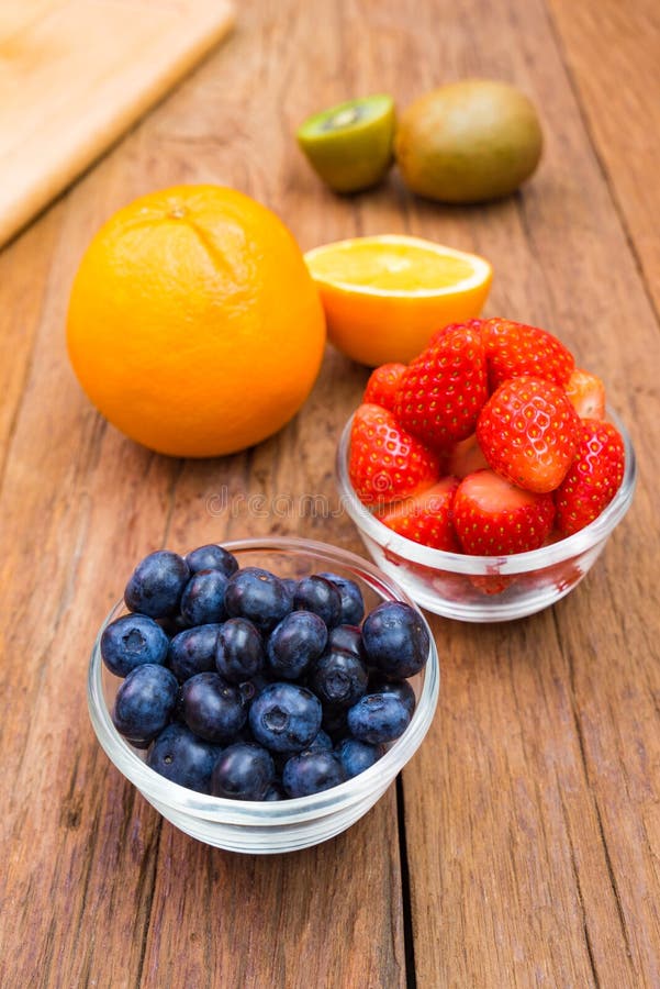 Various Fruit Contains Berry Type, on the Table Stock Photo - Image of ...