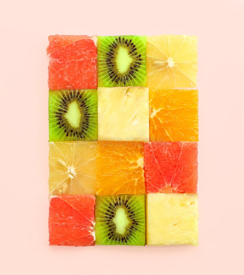 Various fruit pieces stock image. Image of background - 110647349