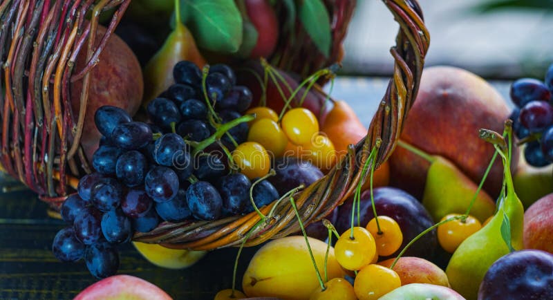 Various Fruits on the Table Stock Photo - Image of vegetable, natural ...