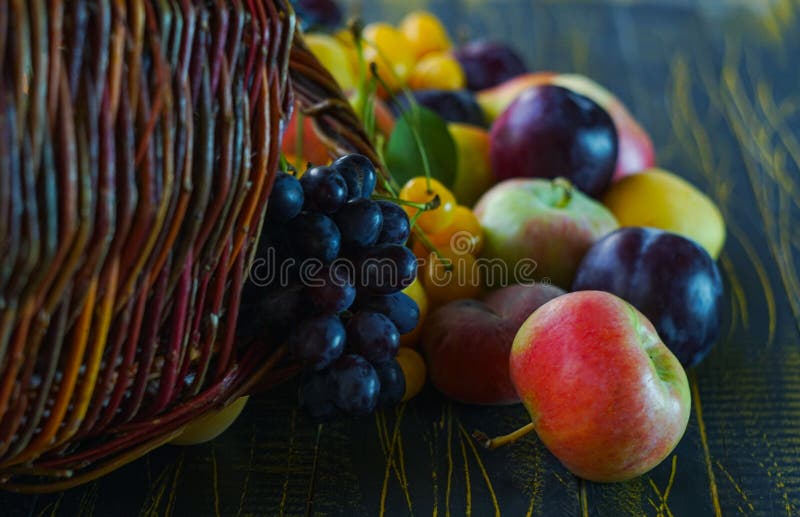 Various Fruits on the Table Stock Image - Image of vegetable, natural ...