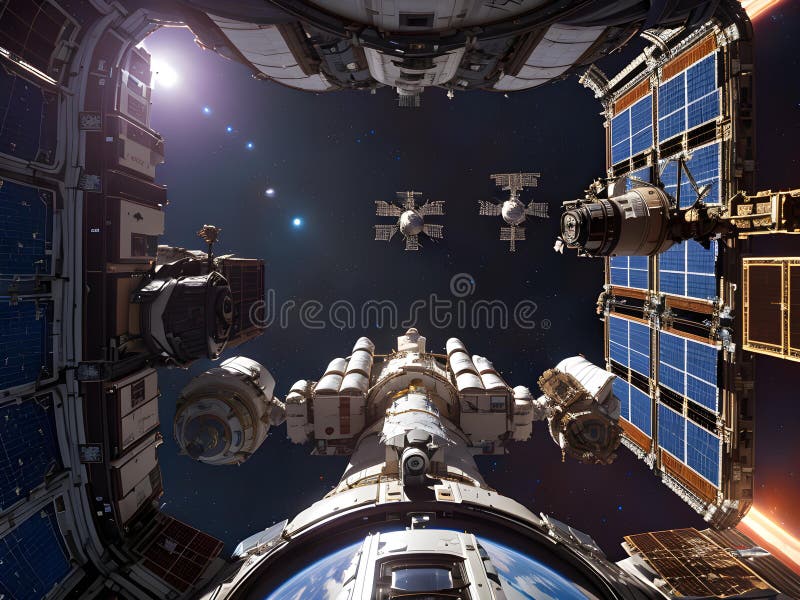 Various Future International Space Station Stock Illustration ...