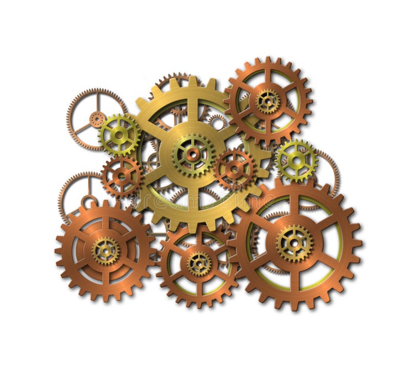 Clock gear set stock image. Image of connection, abstract - 56984389