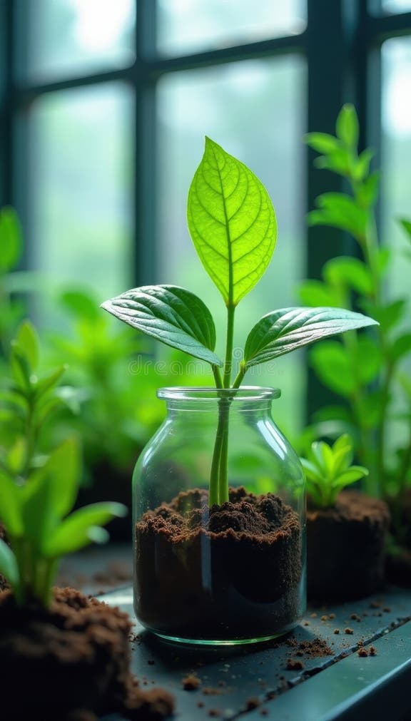 Various Genetically Modified Plants Thrive in Glass Lab Containers ...