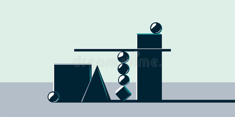 Various Geometric Shapes. Balance Concept Stock Vector - Illustration ...