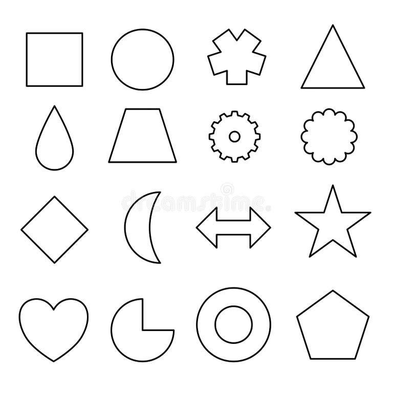 Various Geometric Shapes for Study Stock Vector - Illustration of ...