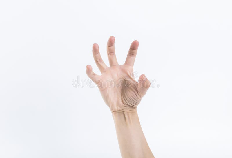The Various Gestures of One Hand Stock Image - Image of gesture, handle ...