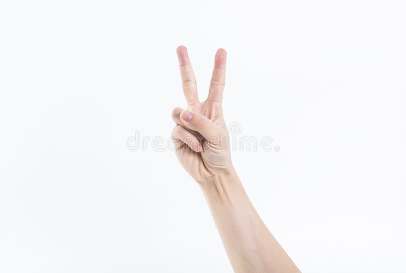 The Various Gestures of One Hand Stock Photo - Image of care ...