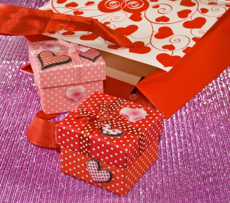 Various Gift Boxes and Gift Packs Stock Photo - Image of decoration ...
