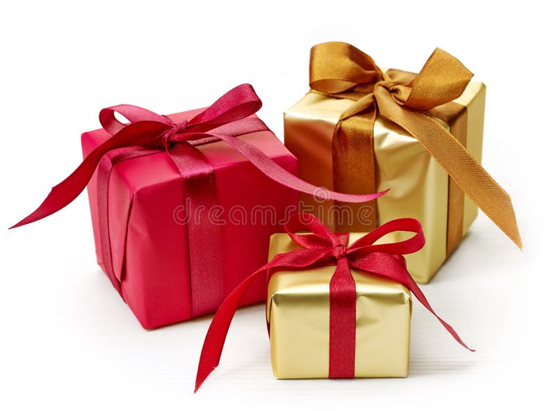 Various Gift Boxes Wrapped in Eco-friendly Craft Paper Stock Image ...