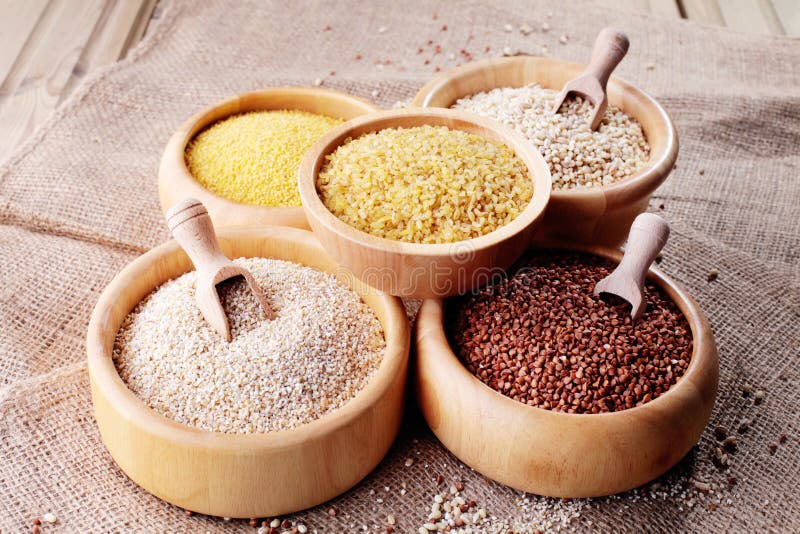 Various groats stock photo. Image of group, ingredient - 87304638