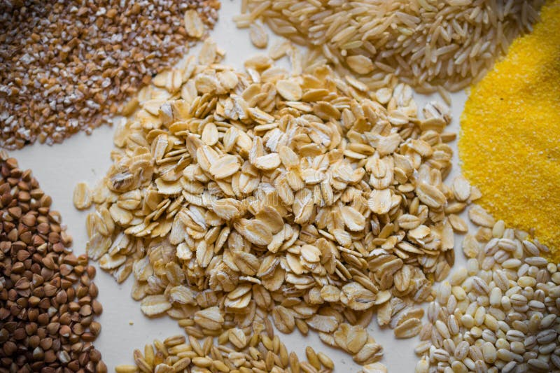 Various groats stock photo. Image of breakfast, background - 74756442