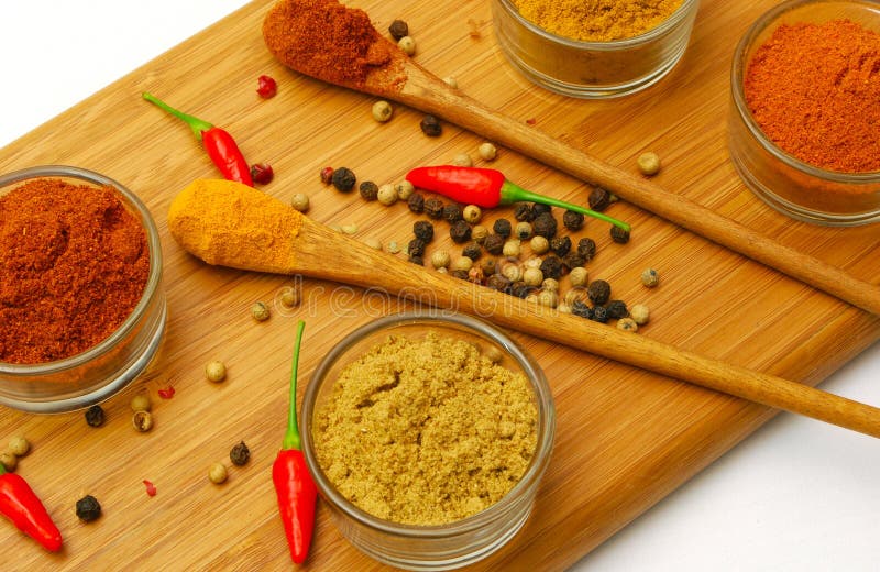 Whole & Ground Spices stock photo. Image of paprika, cloves - 18516472