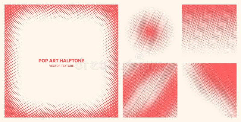 Various Halftone Pop Art Textures Vector Different Geometric Wavy ...