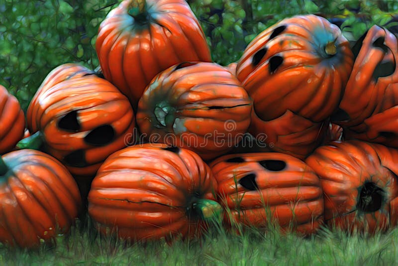 Various Halloween Illustrations Depicting Different Aspect of ...