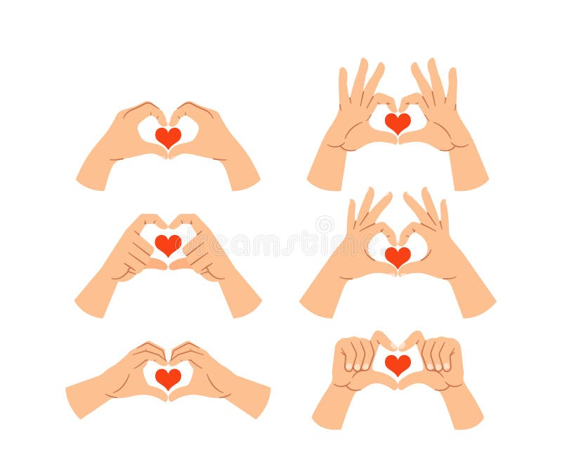 Hand Gestures Forming a Heart Shape, Displaying Love, Care, and ...