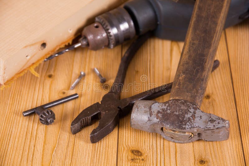 Various hand tools stock image. Image of drill, metal - 26789081