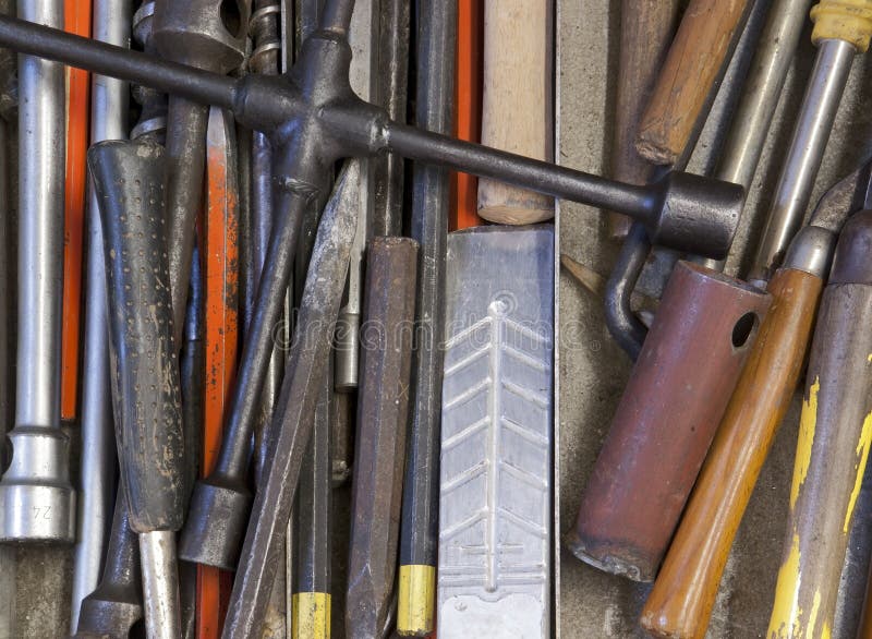 Various Hand Tools Background Stock Image - Image of macro, instrument ...