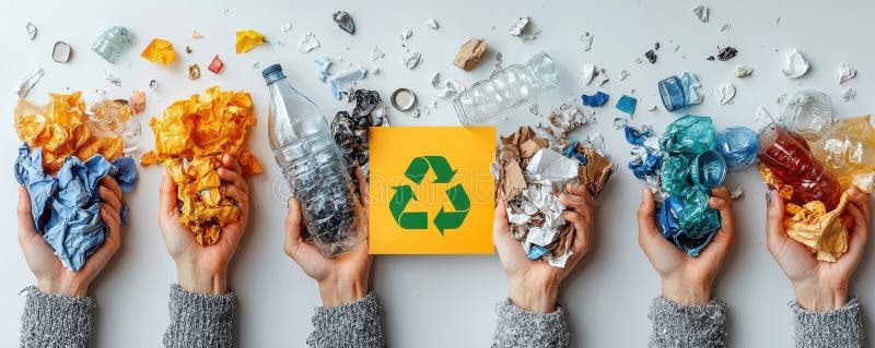 Hands Holding Recyclable Items for Promoting Environmental Awareness ...
