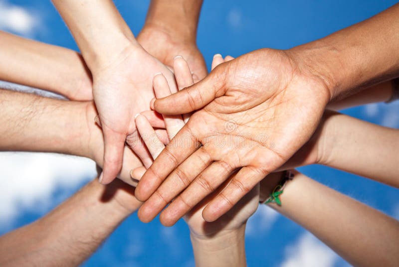 Various hands stock photo. Image of spirit, casual, youth - 47038312