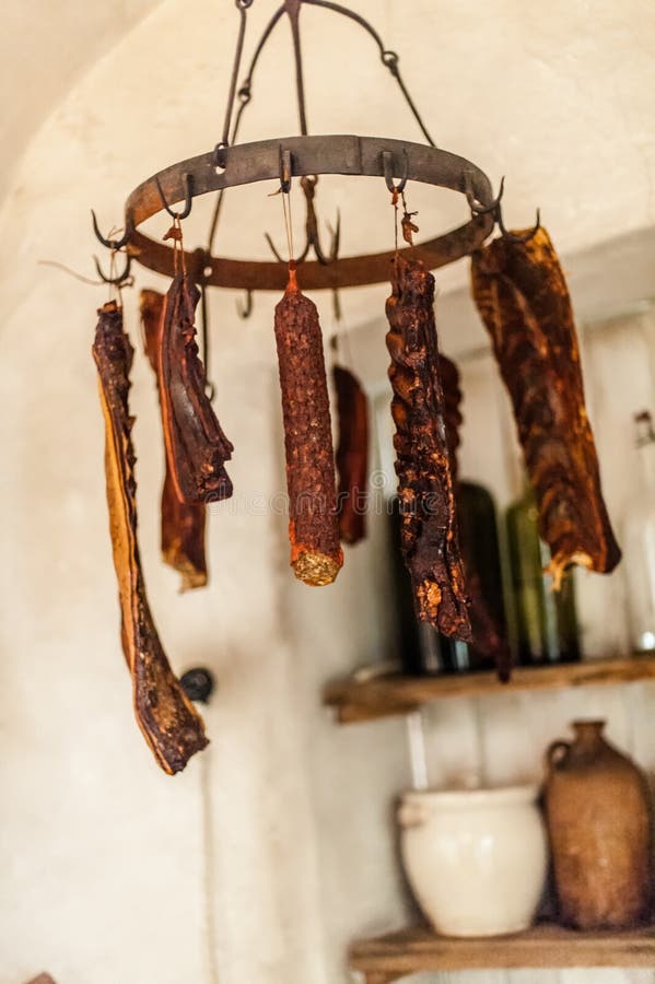 Various Hanging Meat Pieces Stock Image - Image of tasty, meat: 38665415