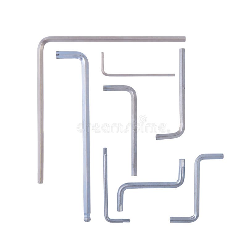Various hex keys. stock photo. Image of background, size - 61345628