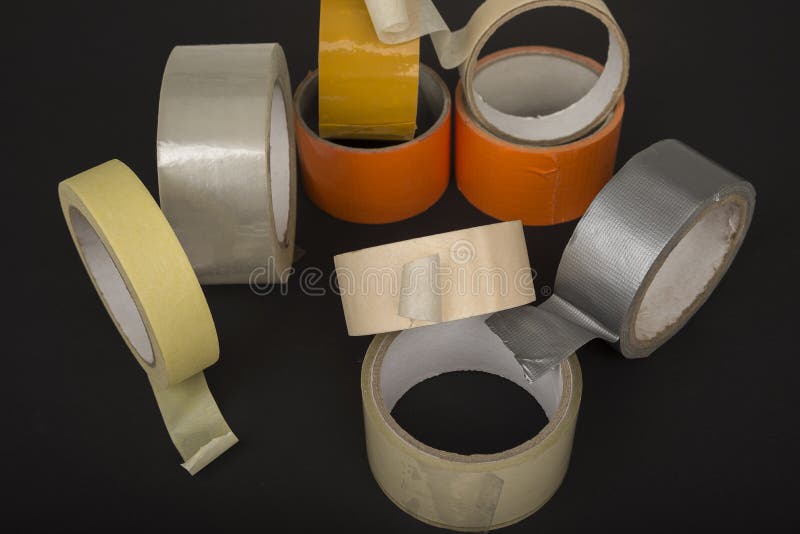 Various Household Tapes. Repairing and Fixing Concept Stock Image ...