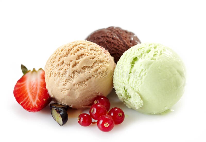 Various ice cream balls stock image. Image of fruit, chocolate - 30714243