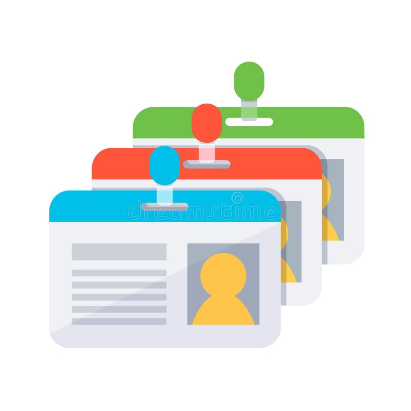 Various Identification Cards. Stock Vector - Illustration of design ...