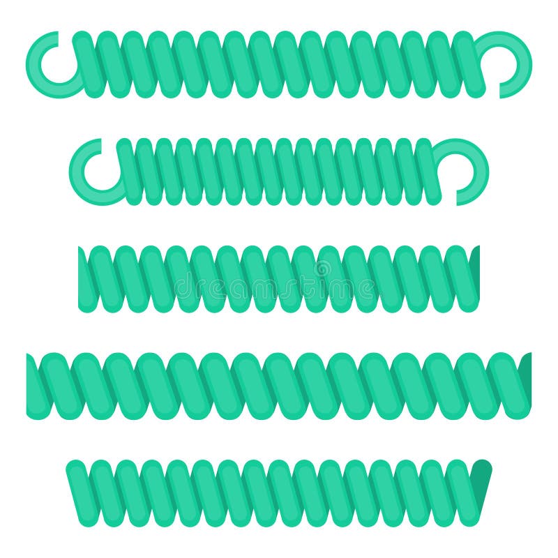 Illustration of Tension and Compression Springs Stock Illustration ...