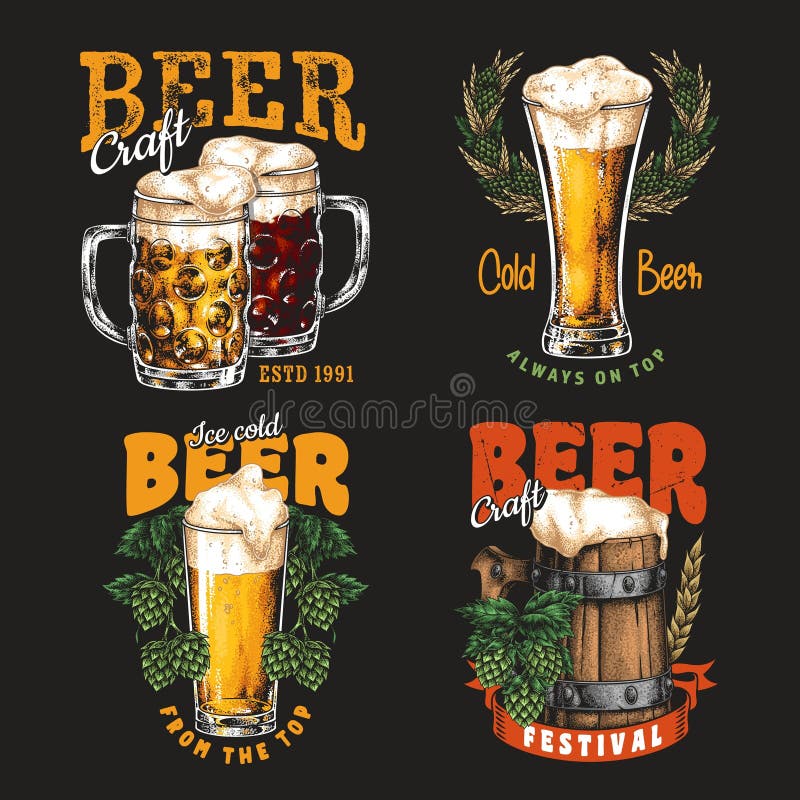 Diverse Craft Beer Styles Stock Illustrations – 9 Diverse Craft Beer ...