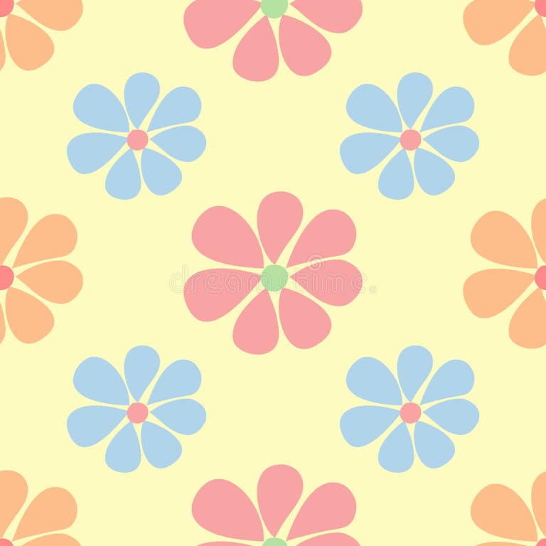 Various Imaginative Flower Garden Fabric Patterns Stock Illustration ...