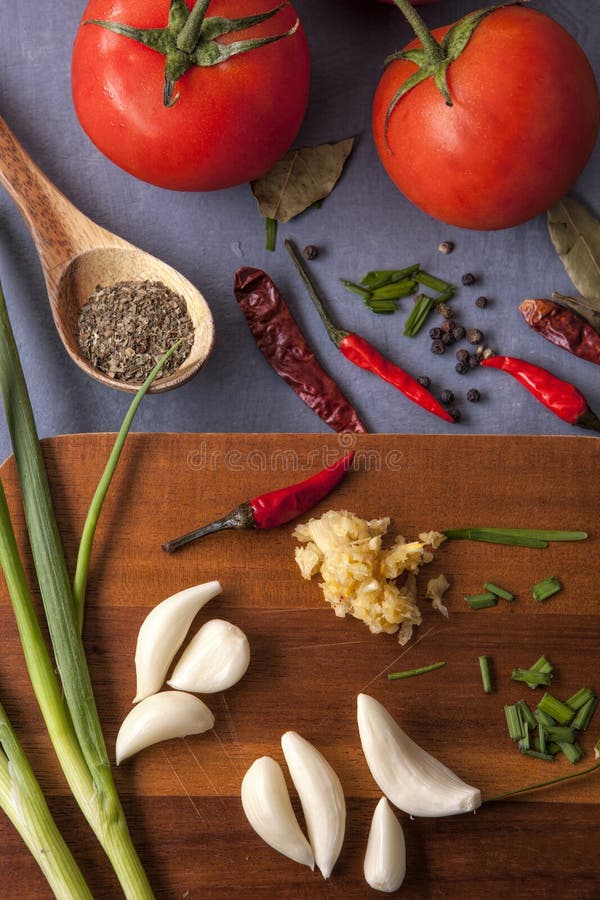 Various Ingredients for Cooking. Stock Photo - Image of cuisine, pepper ...