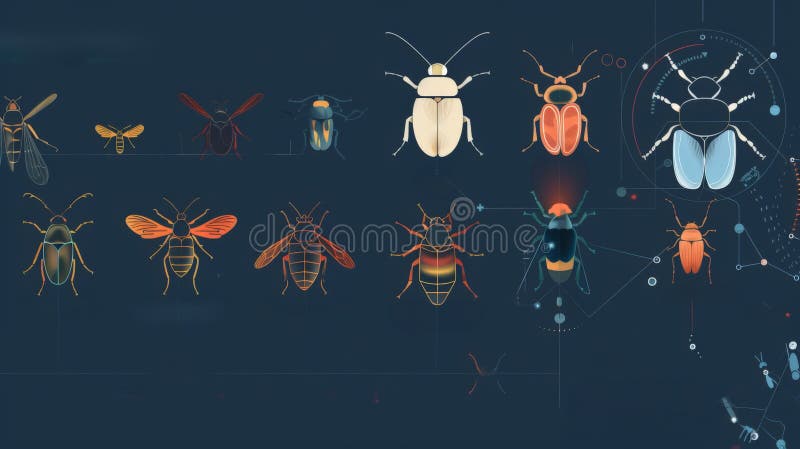 Insect Identification Chart Stock Photo - Image of information ...