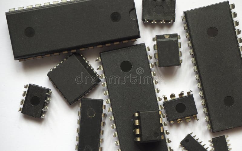 Various Integrated Circuits Stock Photo - Image of chip, instruments ...