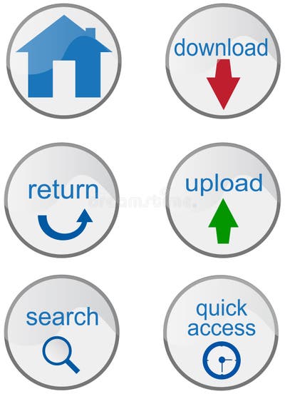Various internet buttons stock vector. Illustration of design - 18158975