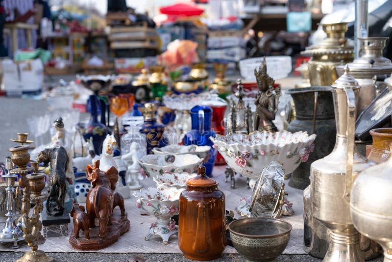 Various Items for Sale at the Fair Stock Photo - Image of classic ...