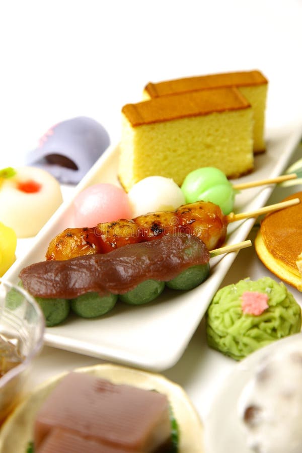 Various Japanese-style Confectionery Stock Photo - Image of bean, food ...