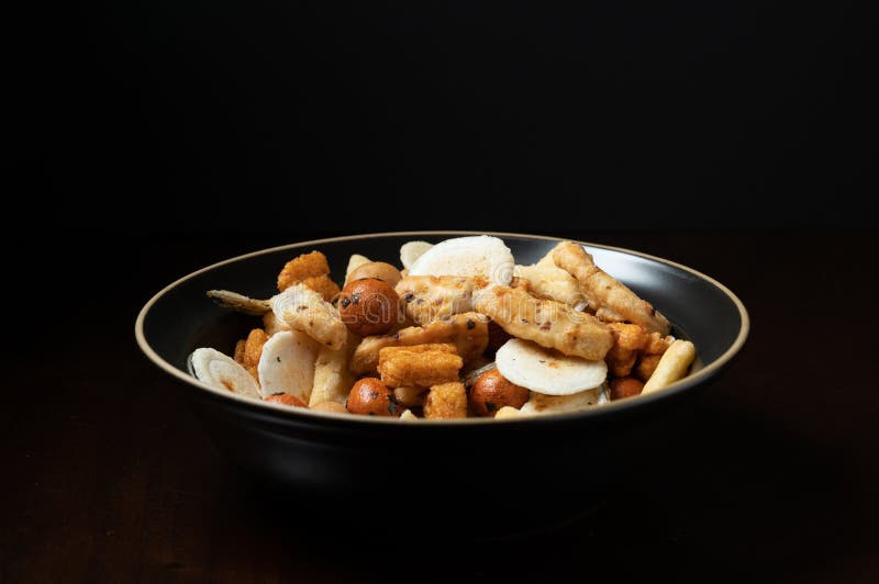 Various Japanese Traditional Snacks with Crackers,dried Fish Etc Stock ...