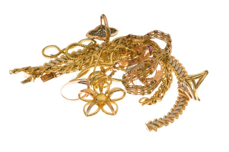 Bunch of gold chains stock photo. Image of accessory, bunch - 8386086