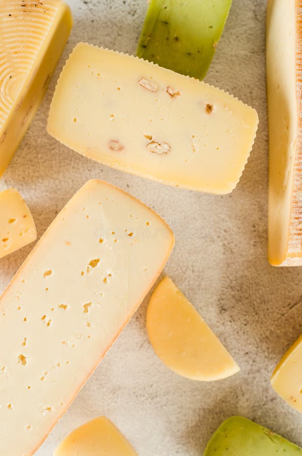 Various Kind of Craft Cheese. Cheese Assortment of Different Types of ...