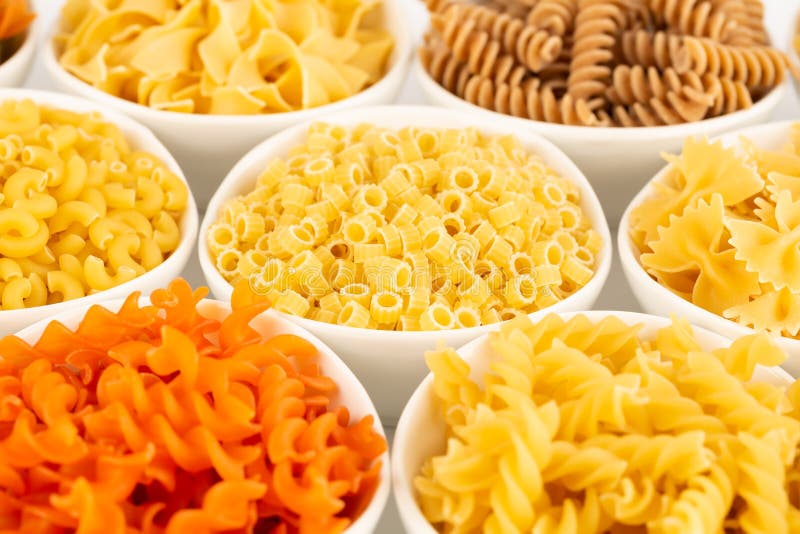 Various kind of pasta stock photo. Image of italy, ingredient - 164414830