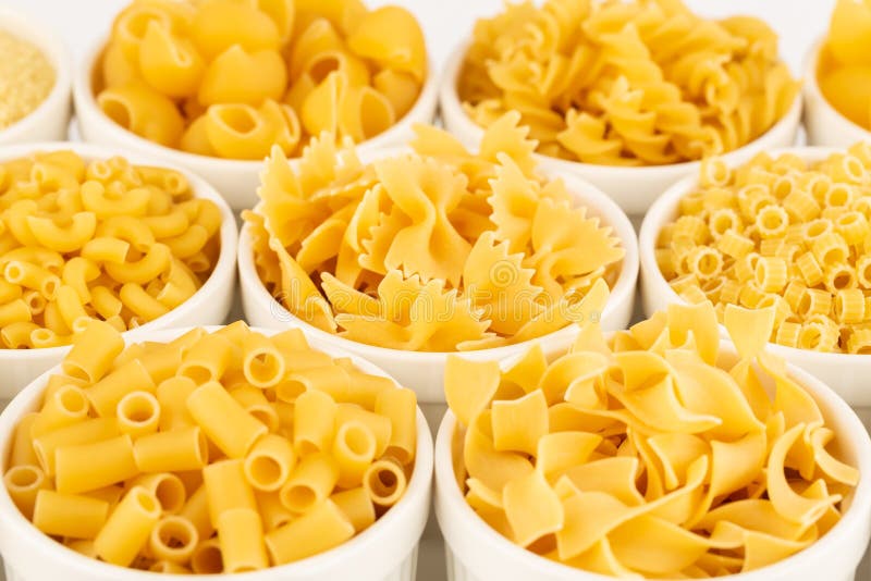 Various kind of pasta stock photo. Image of cuisine - 183312776