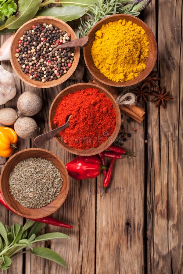 Various kind of spices stock image. Image of natural - 51630509