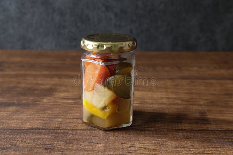 Various Kind Vegetables Pickles Bottle Isolated Table Stock Photos ...