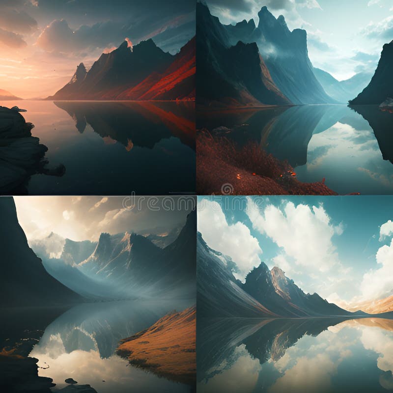 Various Kinds of Beautiful Scenery Backgrounds in the Mountains ...