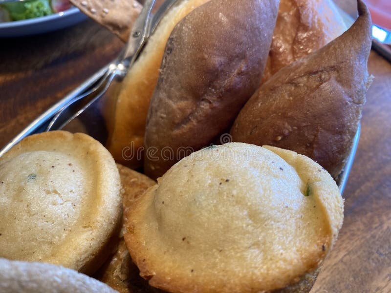 Various Kinds of Bread Served in One Plate Stock Illustration ...