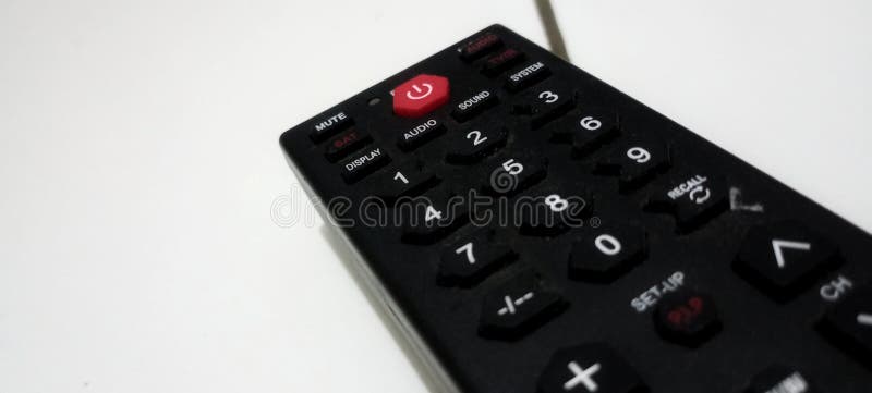 Various Kinds of Buttons on the Television Remote Stock Image - Image ...