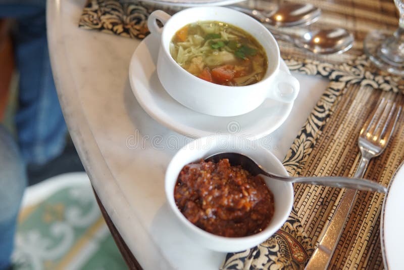 Various Kinds of Delicious Traditional Indonesian Lunch Stock Photo ...