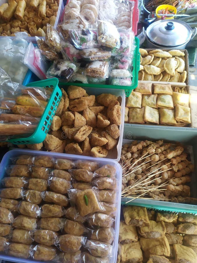 Various Kinds of Market Snacks Stock Image - Image of cuisine, market ...